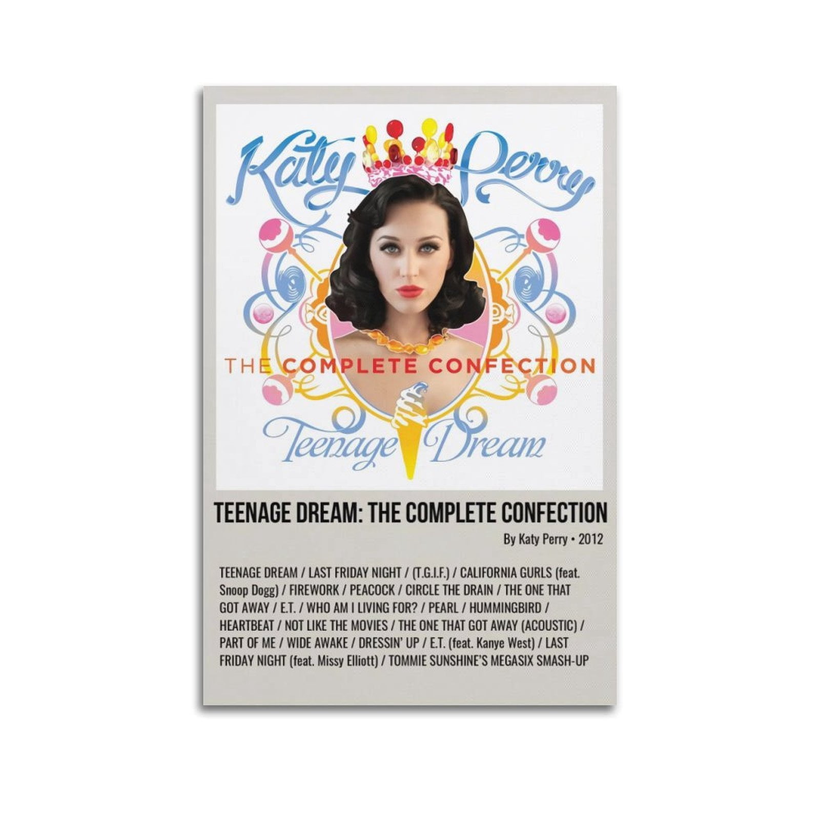 Katy Perry Album Teenage Dream The Complete Confection Painting Vintage ...