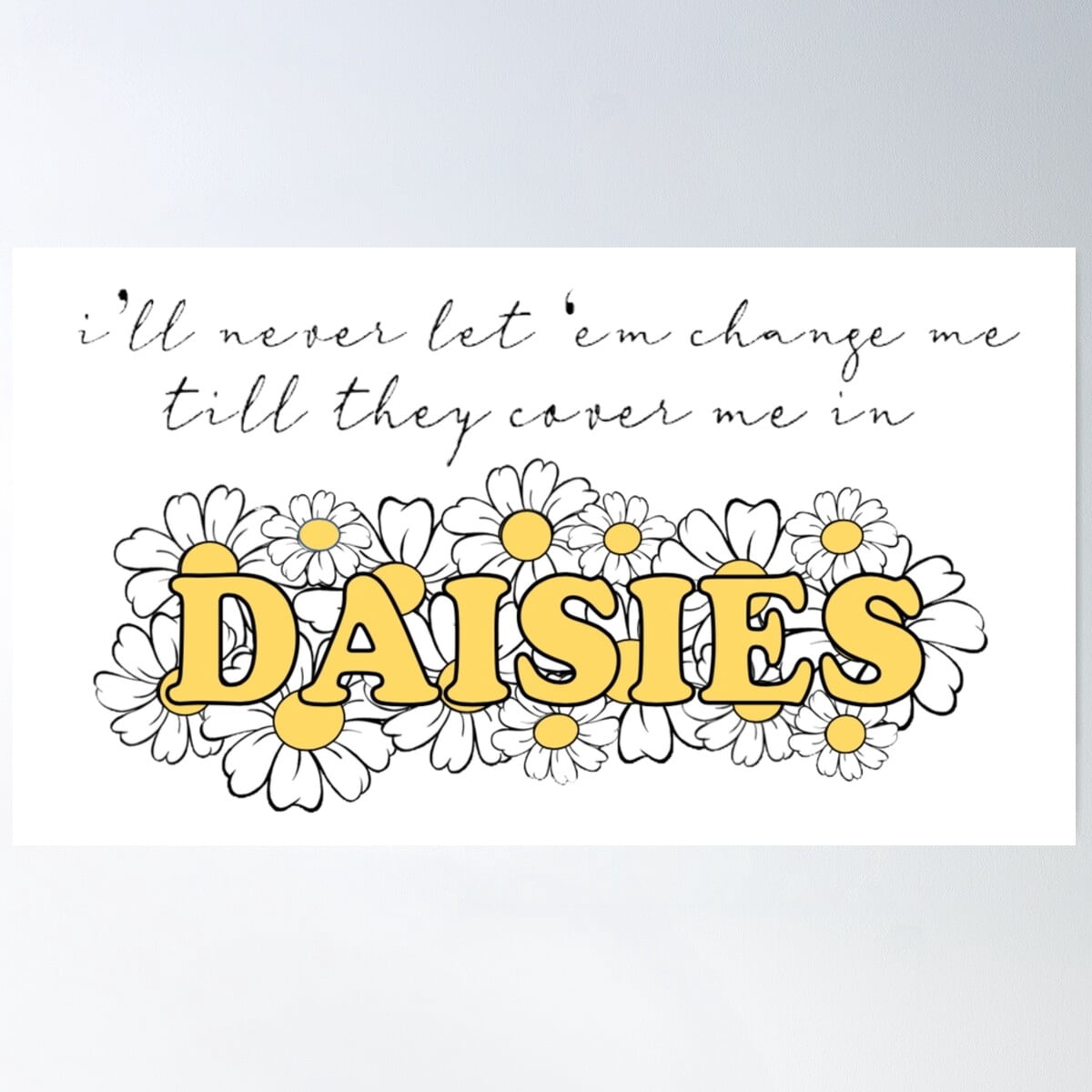 Katy Perry Daisies Poster Wall Art, Modern Wall Decor For Living Room ...