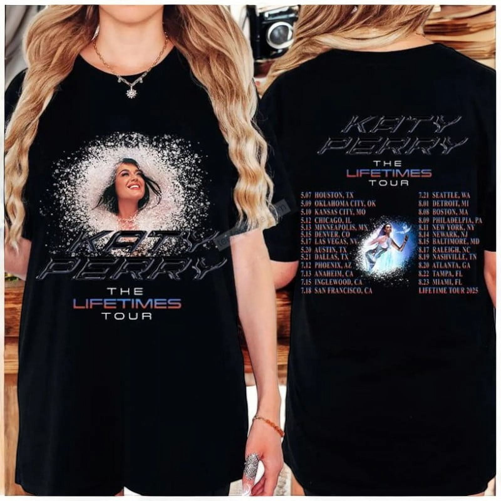 Katy Perry The Lifetime Tour 2025 Shirt, Unisex Short Sleeve T-shirt ...