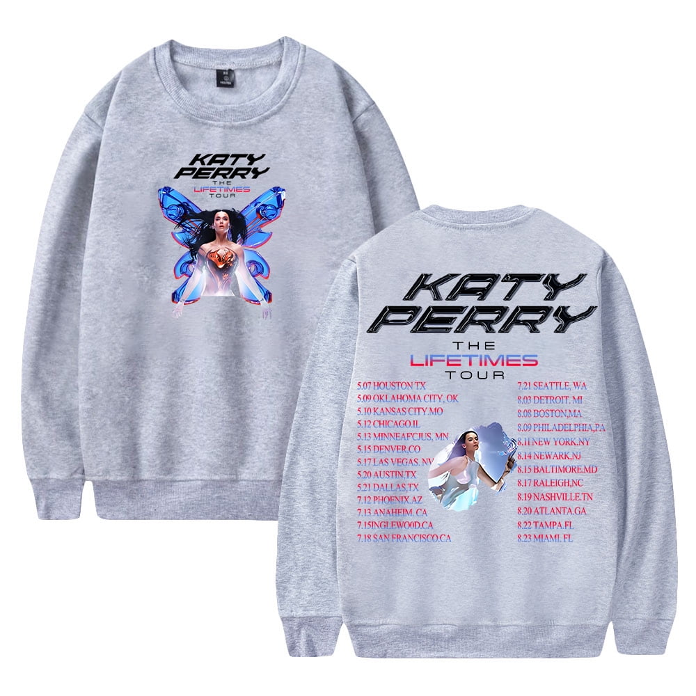 Katy Perry The Lifetimes Tour 2025 Crewneck Long Sleeve Streetwear Men ...