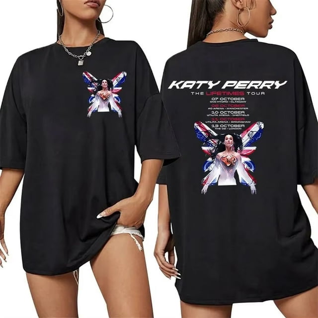 Katy Perry The Lifetimes Tour 2025 T-Shirt Unisex Short Sleeve Round ...
