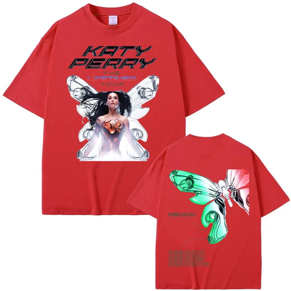 Katy Perry The Lifetimes Tour 2025 T-Shirt Unisex Short Sleeve Round ...