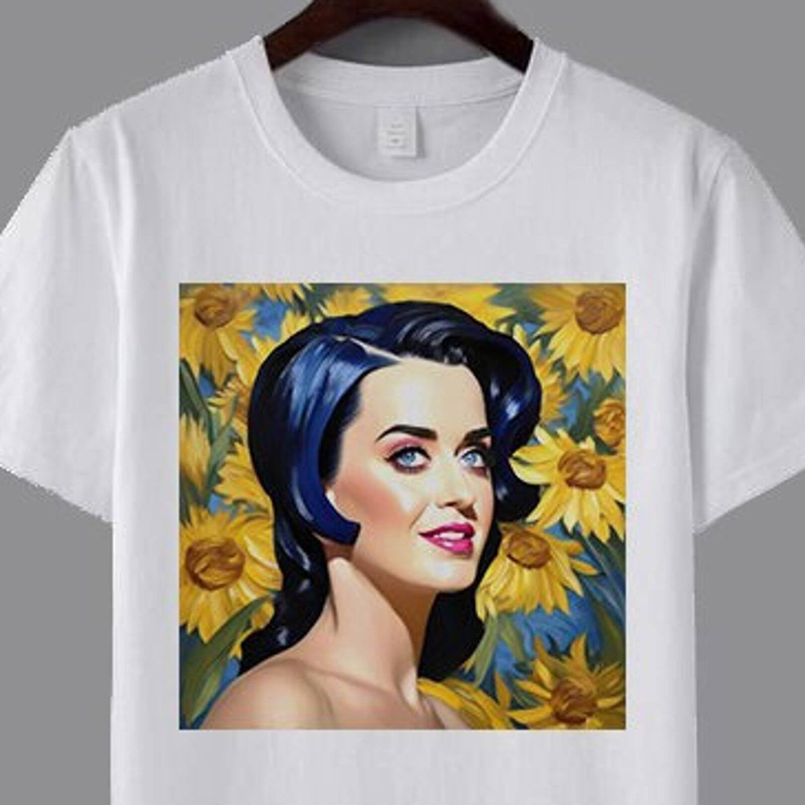 Katy Perry Van Gogh background Tshirt 3 , design tshirt , Graphic Tee ...