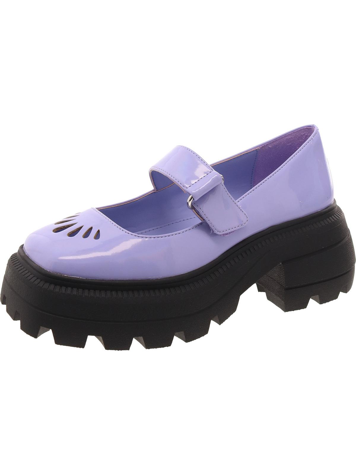 Katy Perry Womens The Geli Combat Mary Jane Patent Block Heel Mary ...