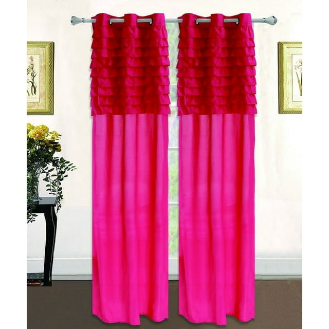 Katy Solid Ruffled Pleated Window Curtain Panel With Grommets 95" Long ...