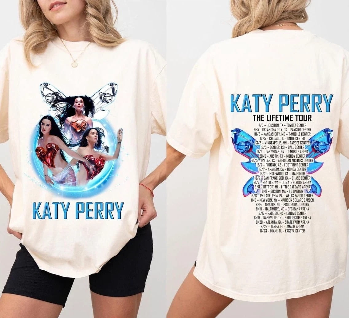 Katy girl Perry 2025 Concert The Lifetime Tour T-Shirt All - Walmart.com