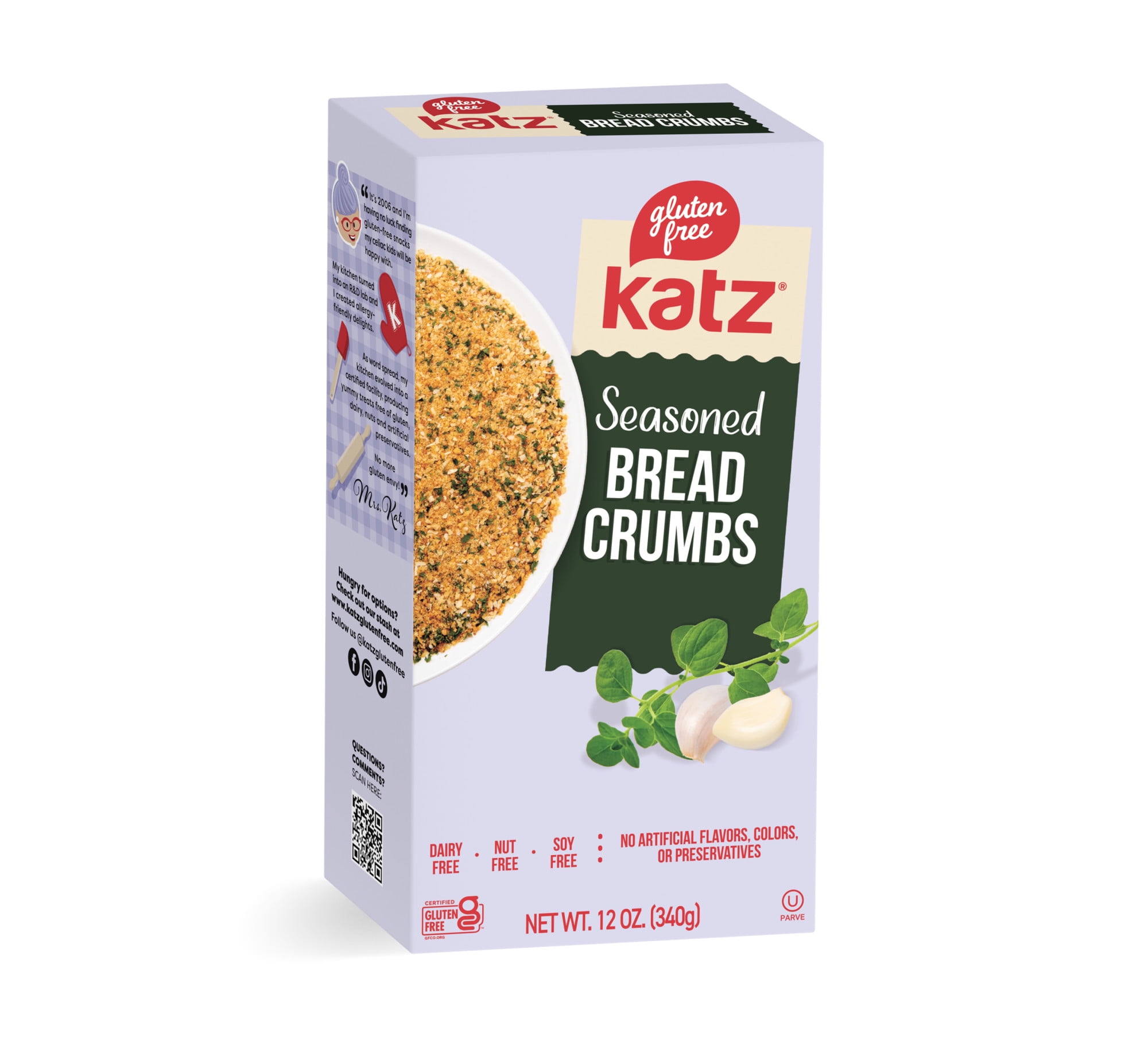 Katz Gluten Free, Food Friendly Bread Crumbs, Dairy Free, Nut Free, Soy ...