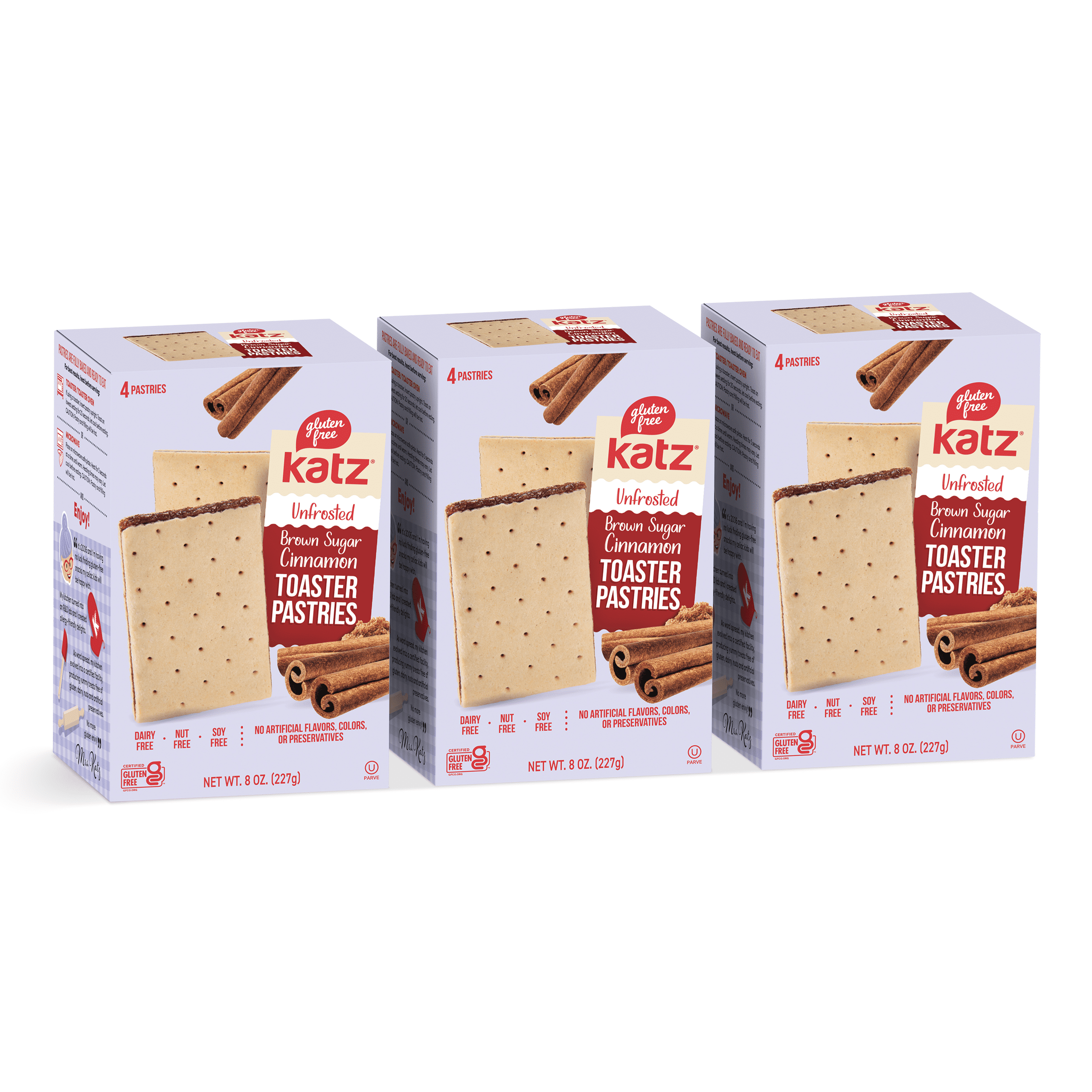 Katz Gluten Free Toaster Pastries - Cinnamon (Unfrosted) |Gluten Free ...