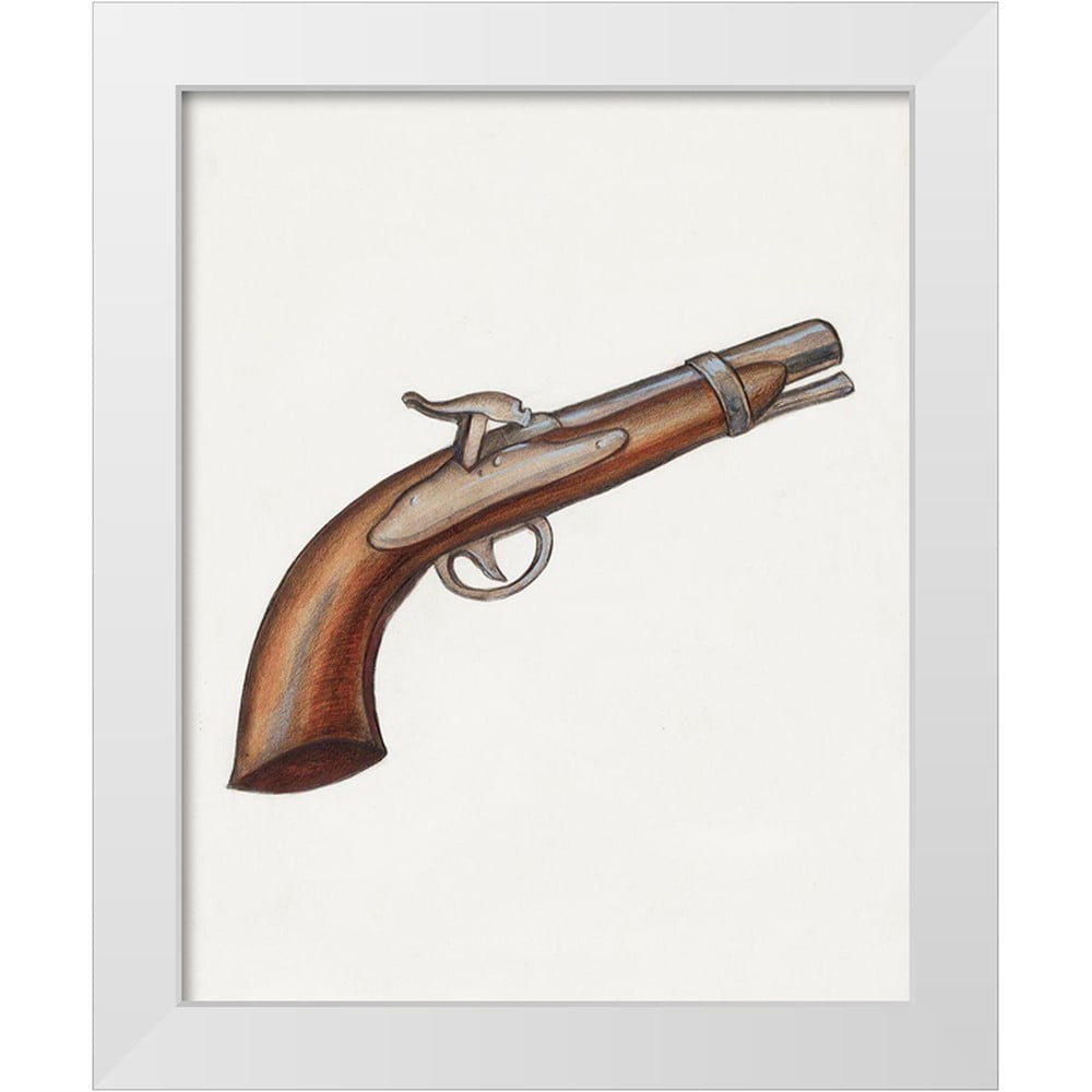 Katz, Jay 15x18 White Modern Wood Framed Museum Art Print Titled - Gun ...