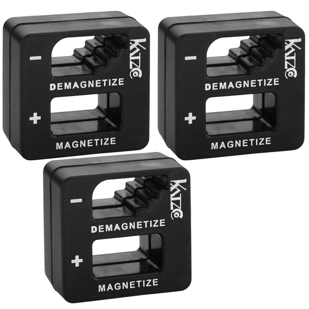 Katzco Black Precision Magnetizer & Demagnetizer 3Pk for Steel Tools ...