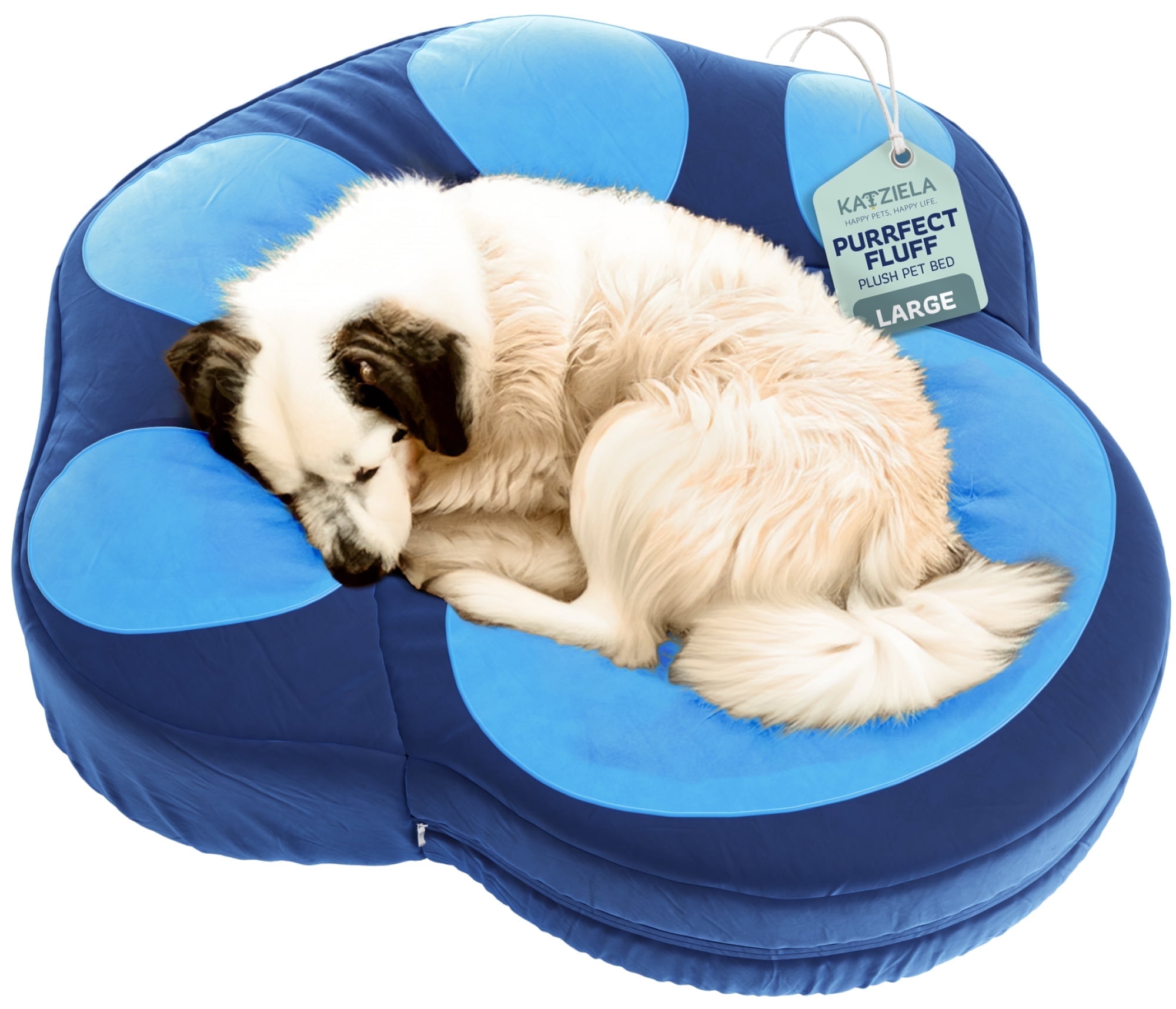 Katziela Paw Shaped Pet Bed Triple Comfort for Dogs and Cats - Walmart.com