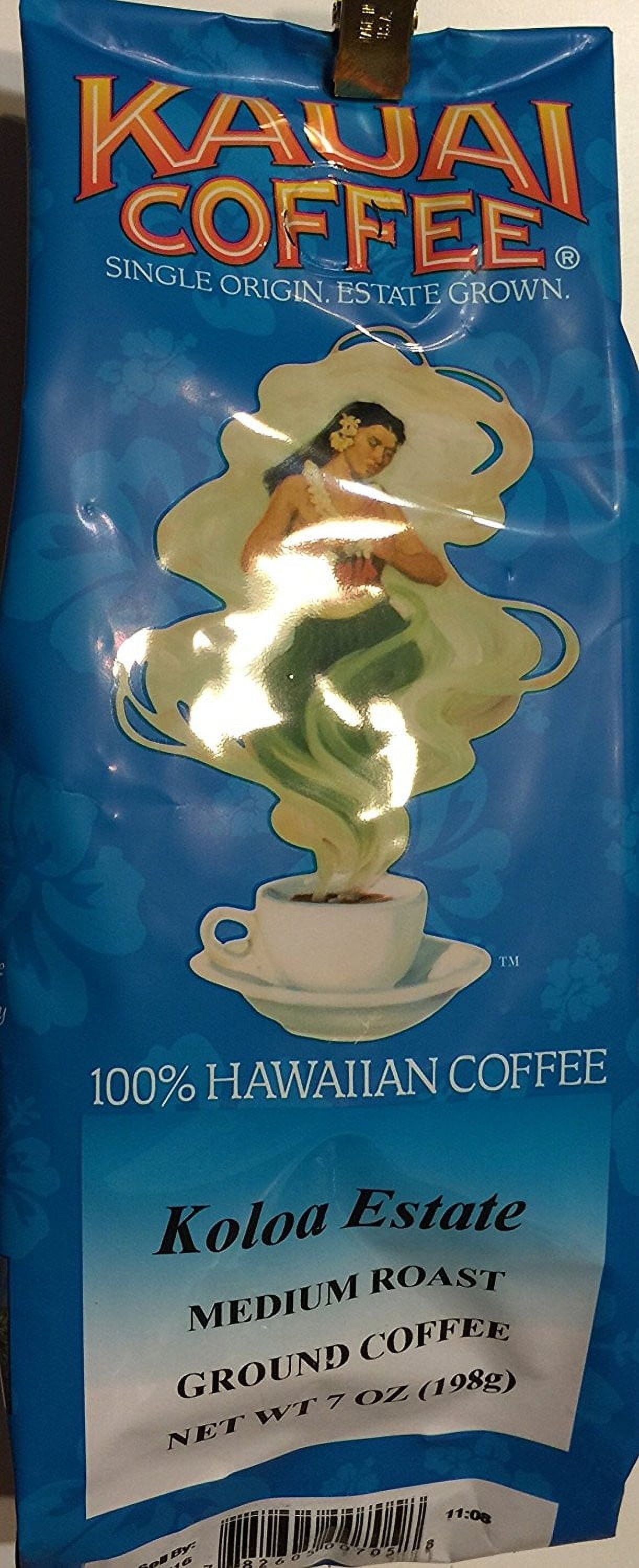 Kauai Coffee Co. Single Origin Medium Roast Coffee 7 Ounce Hawaiian ...