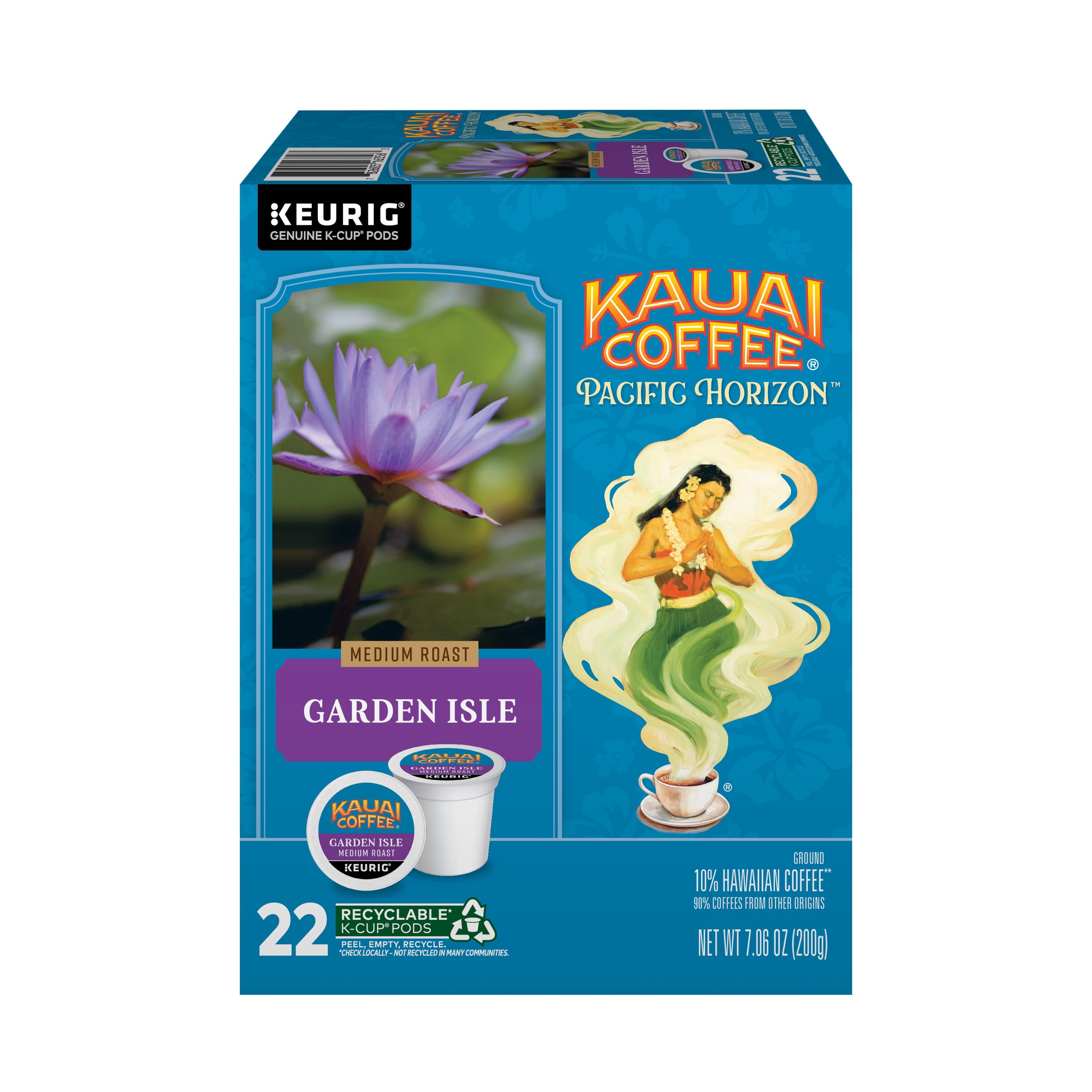 Kauai Coffee Garden Isle Medium Roast K-Cup® Coffee Pods, 22 Ct ...
