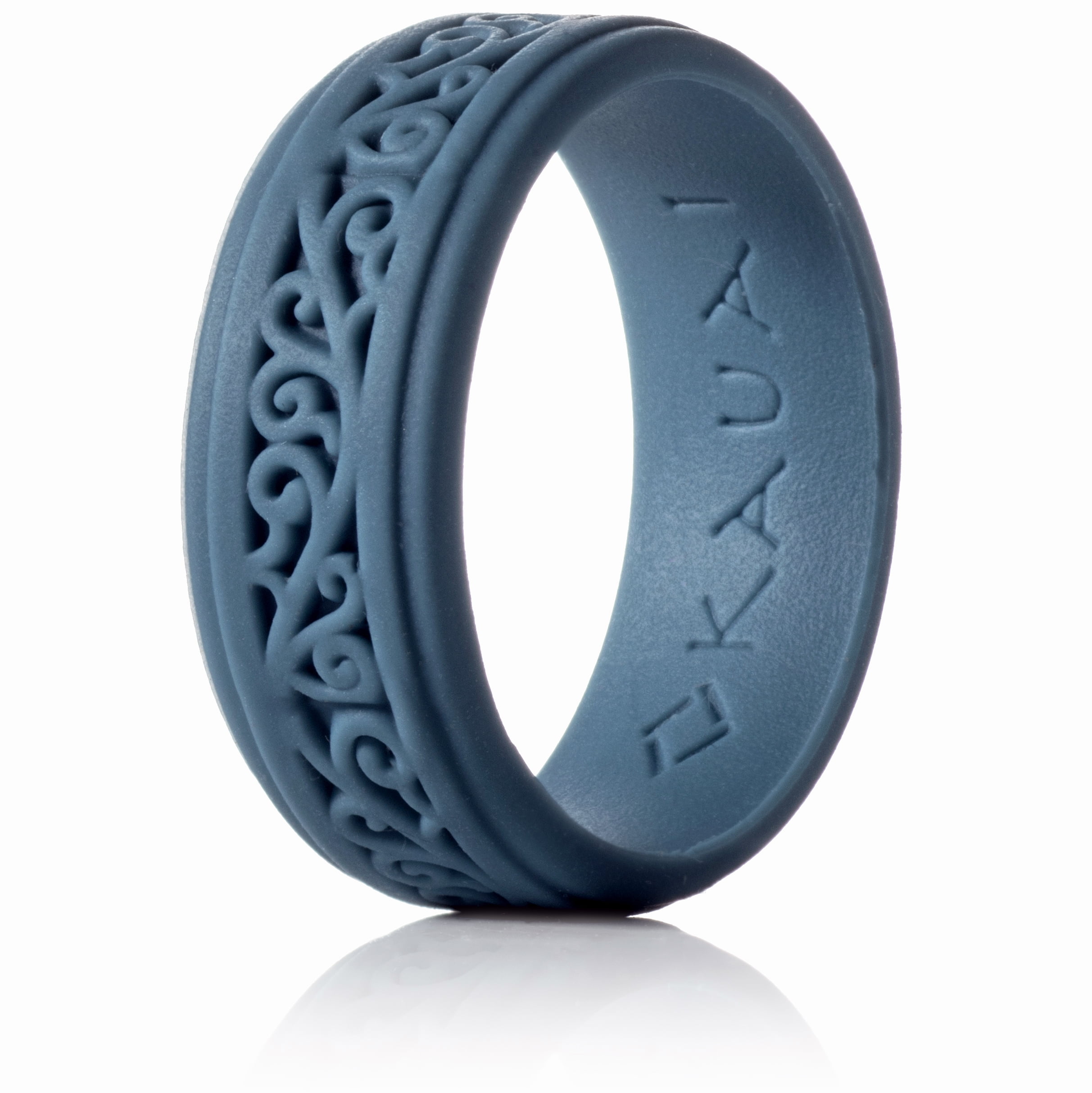 Kauai Elegant Matte Brushed Silicone Wedding Rings, Silicone, Lifetime ...
