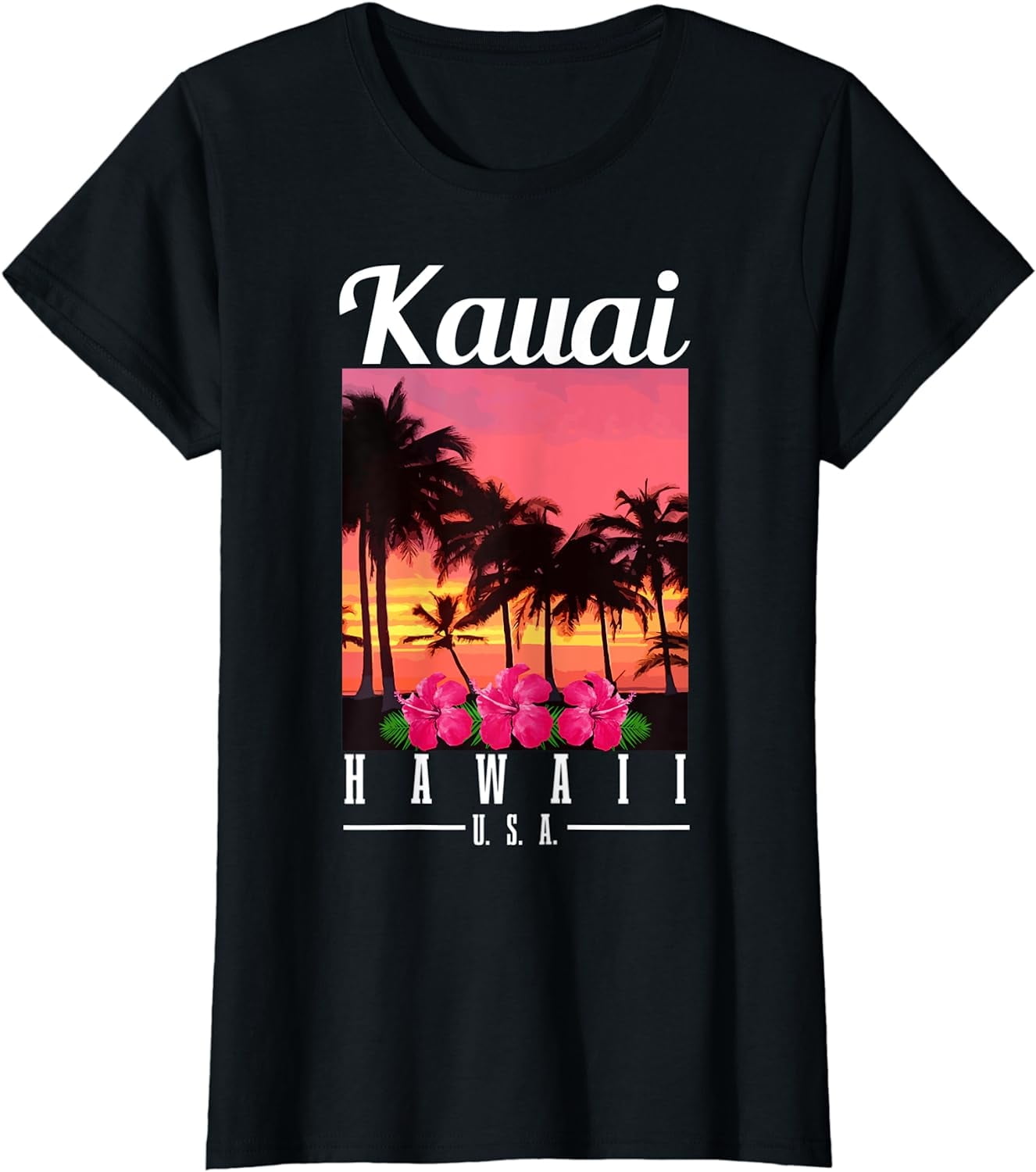 Kauai Hawaiian Islands Hawaii Surf Beach Vintage Surfer T-Shirt T ...