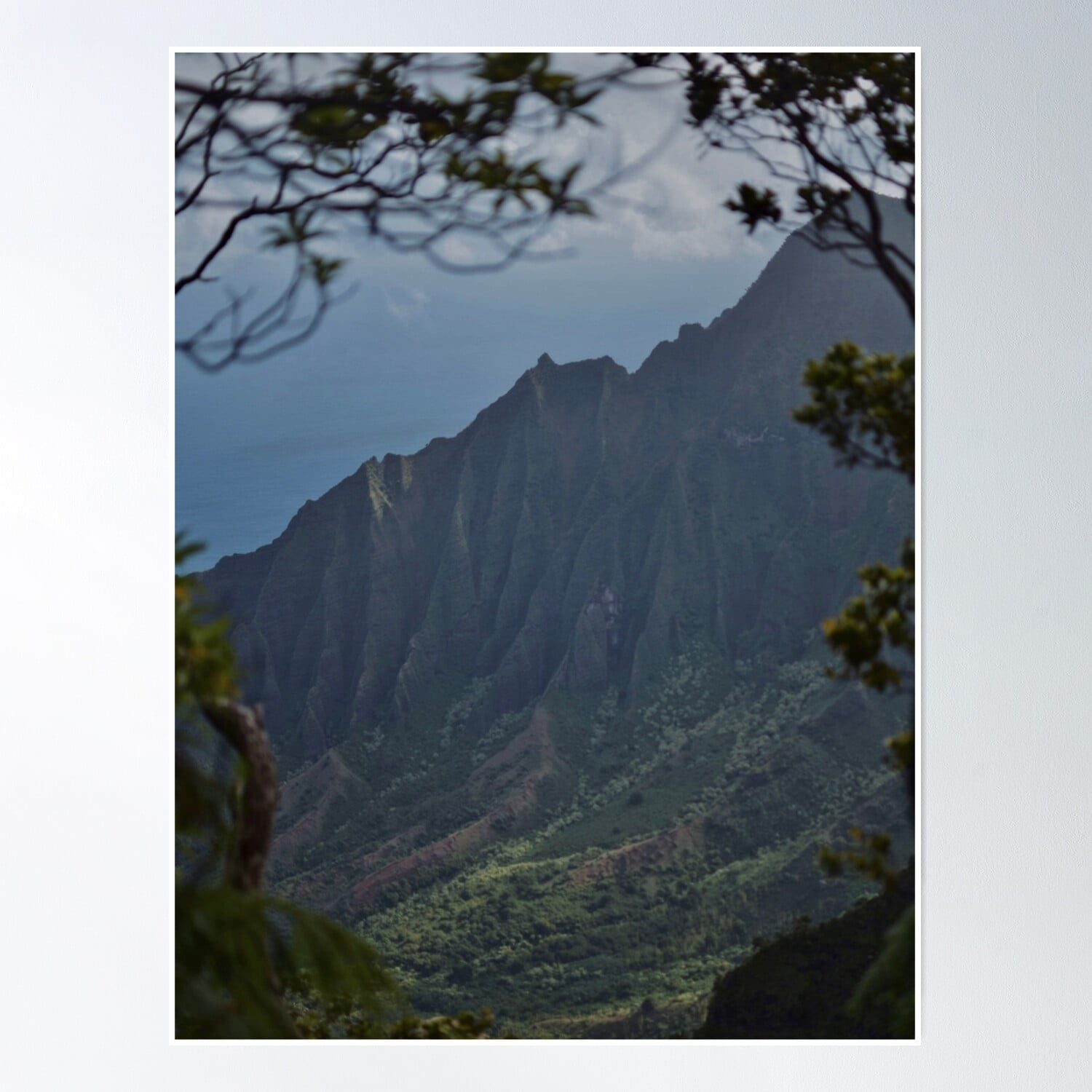 Kauai Lookout Poster Wall Art, Modern Wall Decor, 12x18 UNFRAMED ...