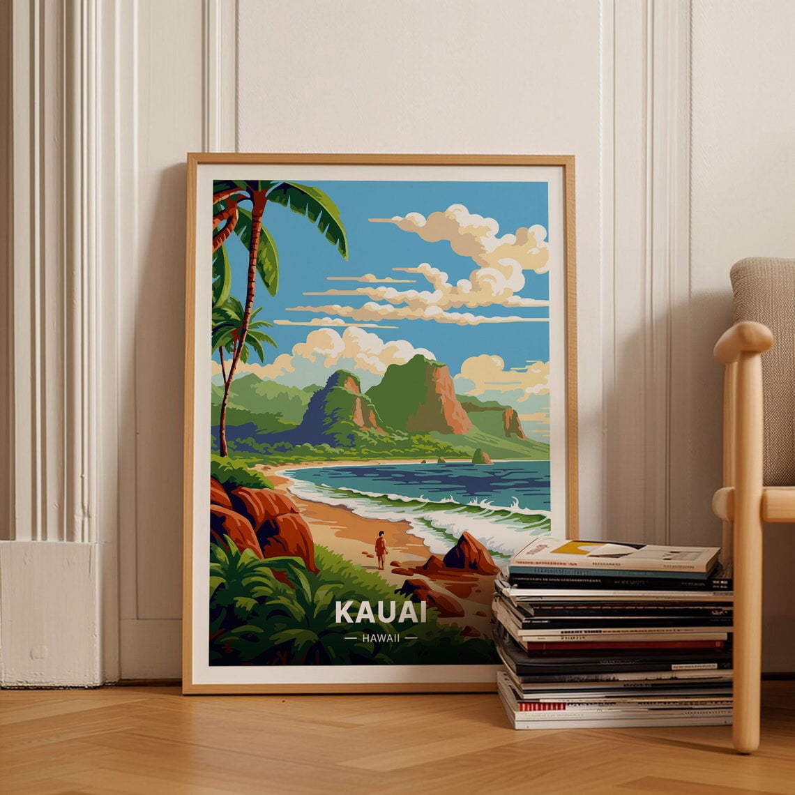 Kauai Travel Poster, Hawaii Wall Art, Tropical Home Decor, Gift For ...