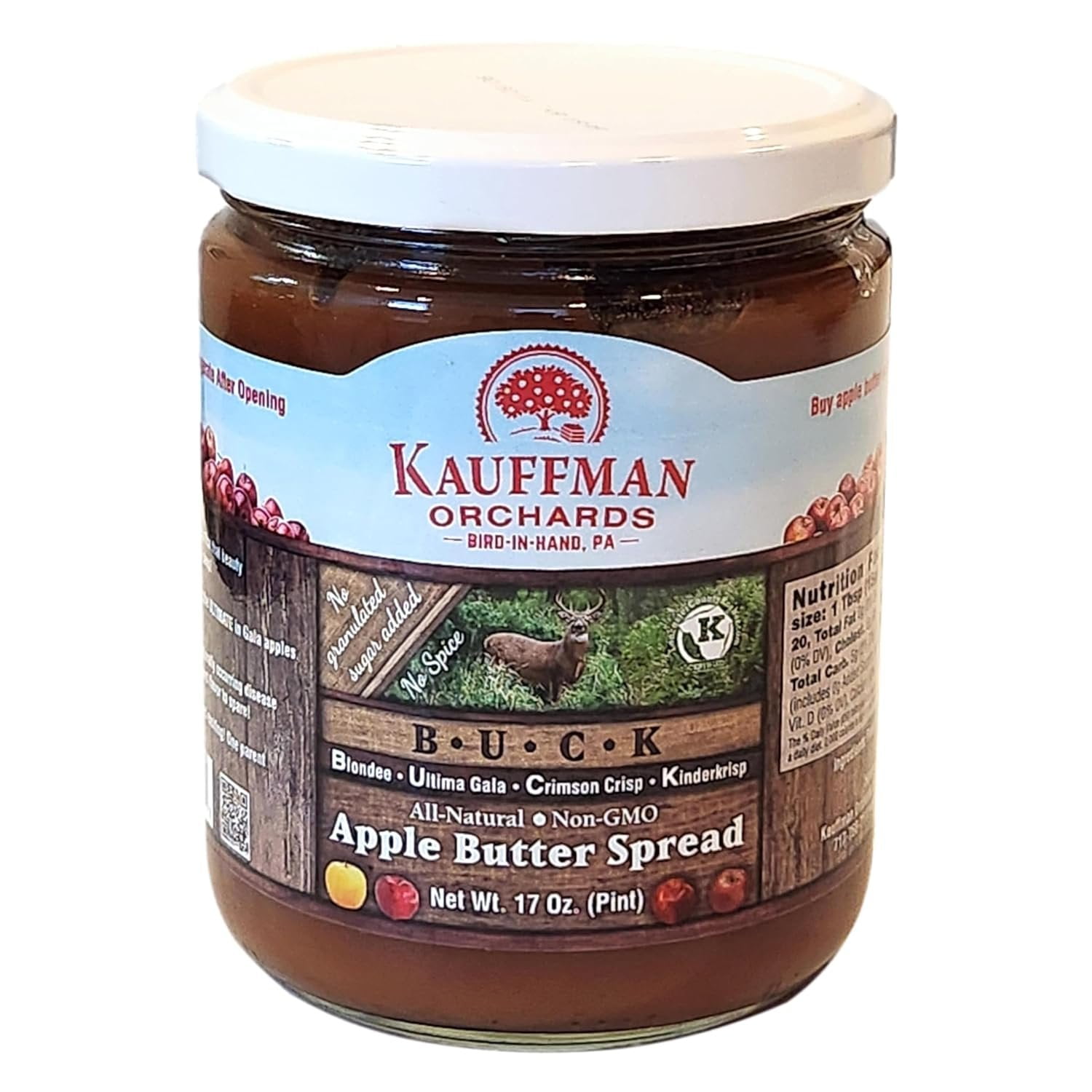 Kauffman Orchards BUCK Apple Butter 17 Ounce Jar - Walmart.com