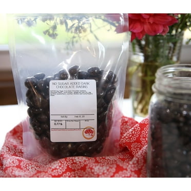 Sugar-Free Dark Chocolate Covered Raisins, 2lbs Dried Fruit Candy ...