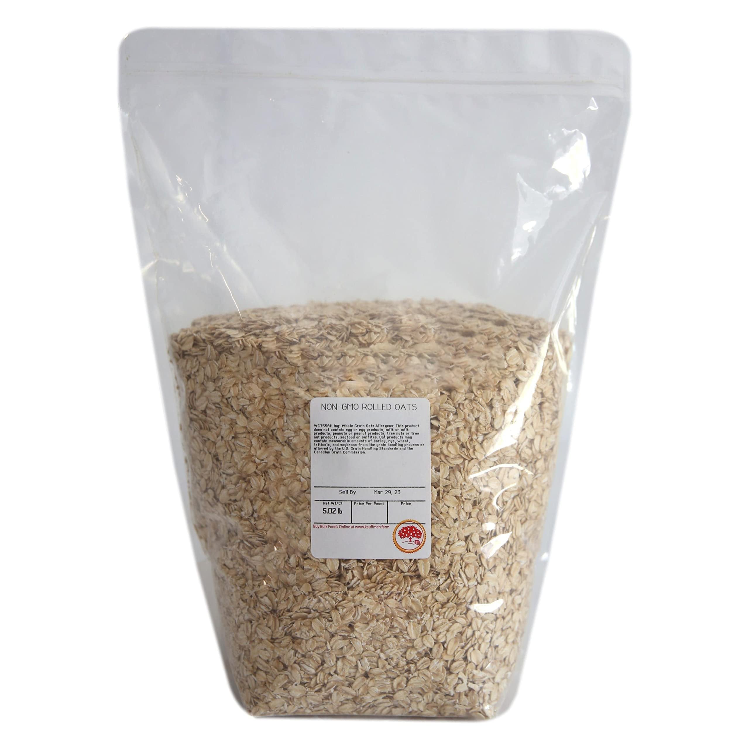 Kauffman Orchards Bulk Regular Rolled Oats, Old-Fashioned, 5 Pound ...