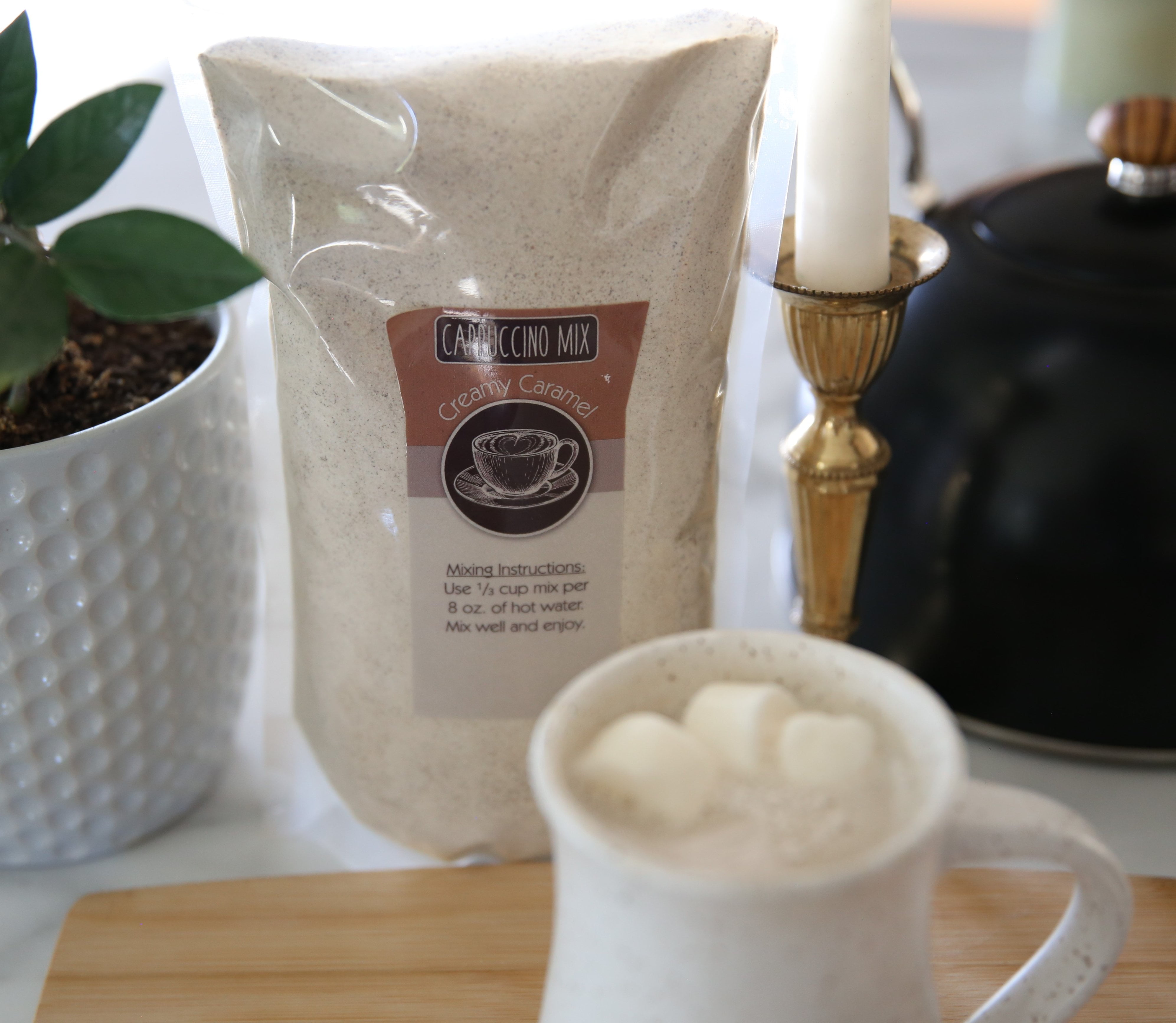 Kauffman Orchards Creamy Caramel Instant Cappuccino Hot Drink Mix, 5 ...