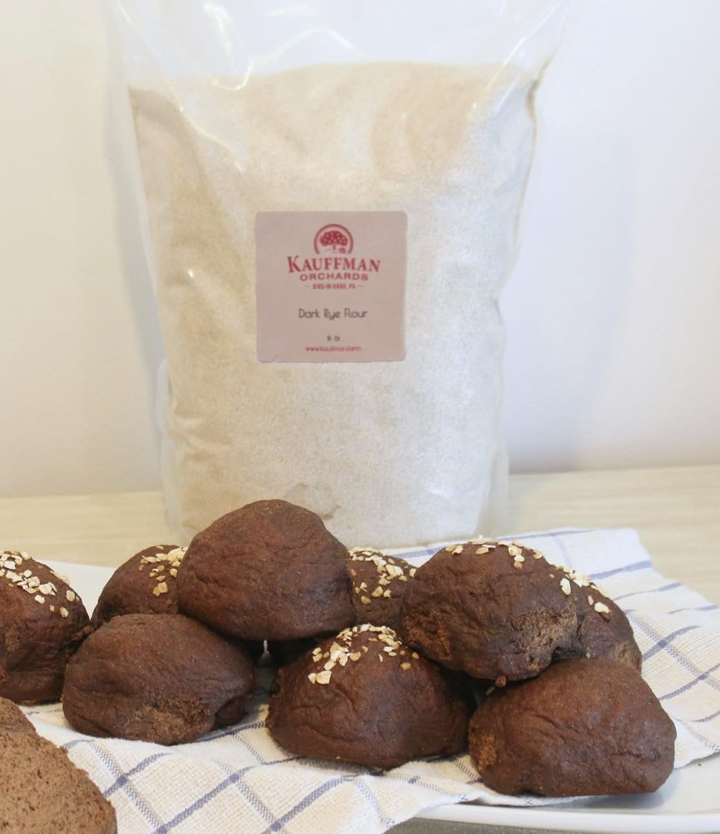Kauffman Orchards Dark Rye Whole Flour, Fiber Rich, Made From Whole Rye ...