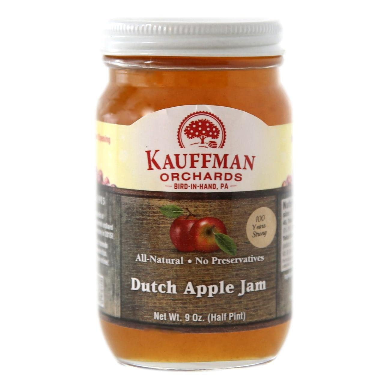 Kauffman Orchards Dutch Apple Jam, All Natural, No Preservatives, 9 Oz ...