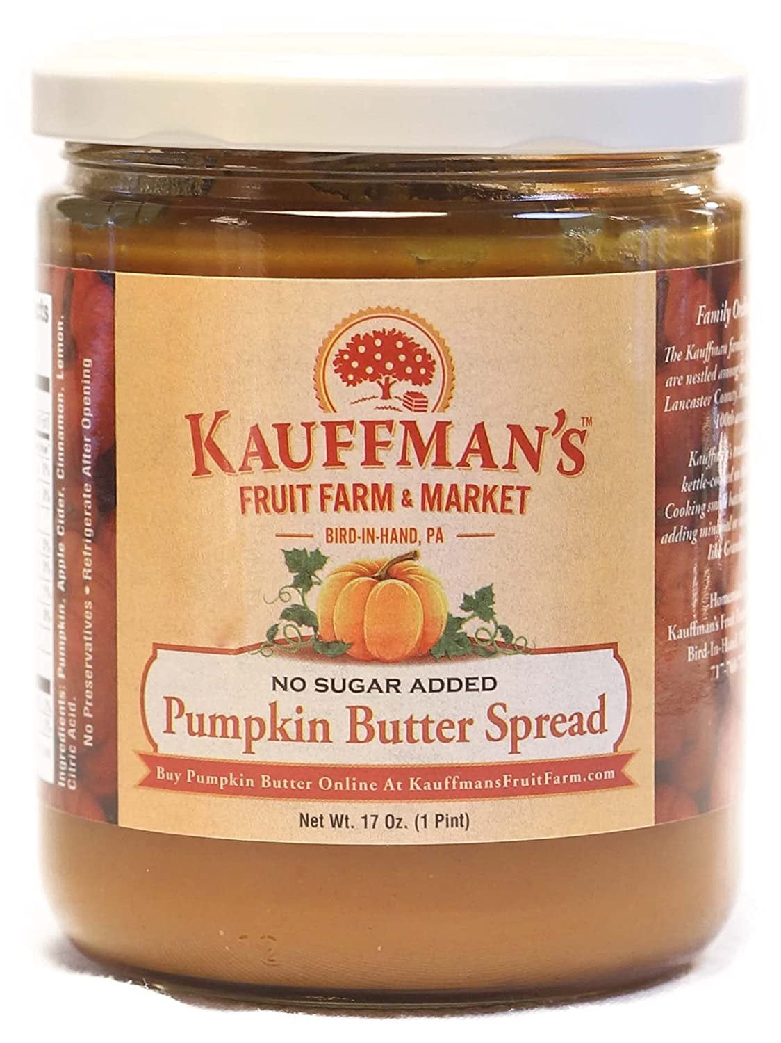 Kauffman Orchards Homemade Pumpkin Butter Spread, No Granulated Sugar ...