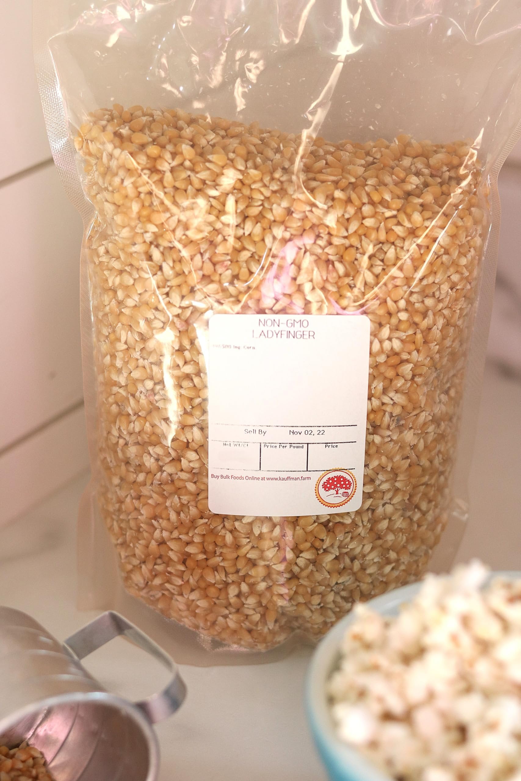 Kauffman Orchards Ladyfinger Popcorn Kernels in Bulk, 3 Pound Bag ...
