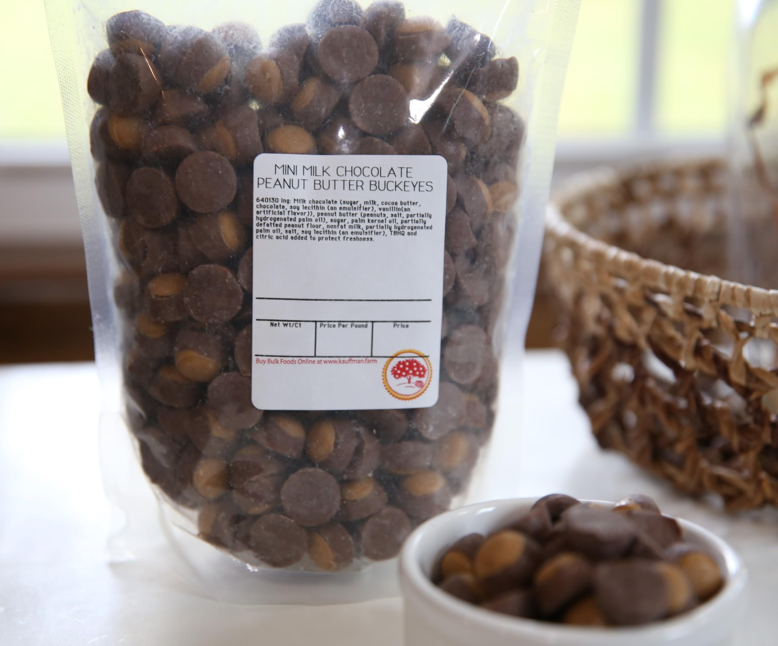 Kauffman Orchards Mini Milk Chocolate Peanut Butter Buckeyes, 14 Ounce ...