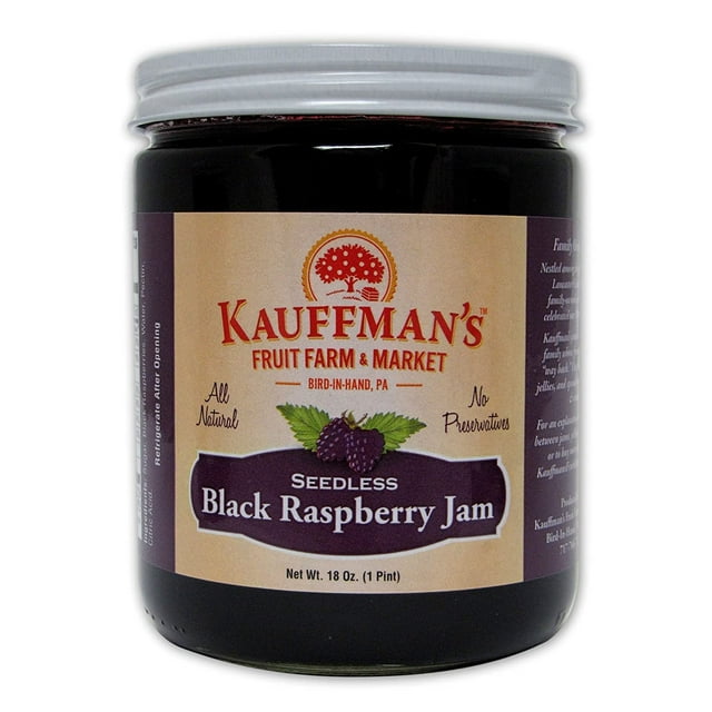Kauffman Orchards Seedless Black Raspberry Jam, All Natural, No ...