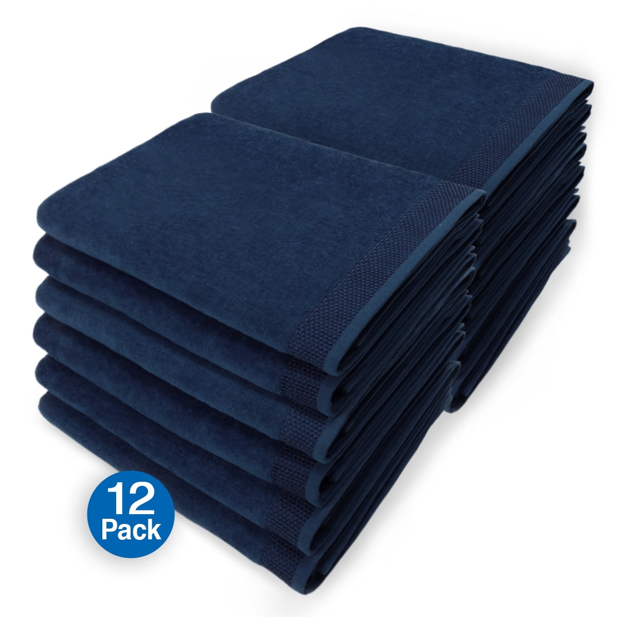 Kaufman - 12 Pack 30"x60" Solid Color Velour Beach Towel, Bath Towel ...
