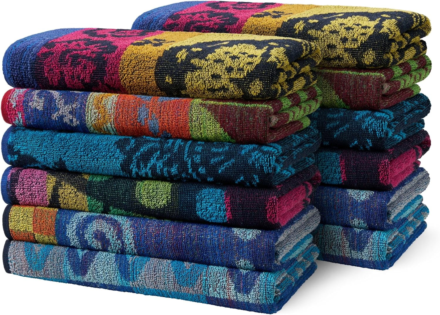 BEN KAUFMAN SALES CO, 12 Pack Terry Beach & Pool Towels, Assorted ...