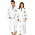 Kaufman Embroidered White Shawl Collar Robe His/Hers -Mr/Mrs -Mom/Dad ...