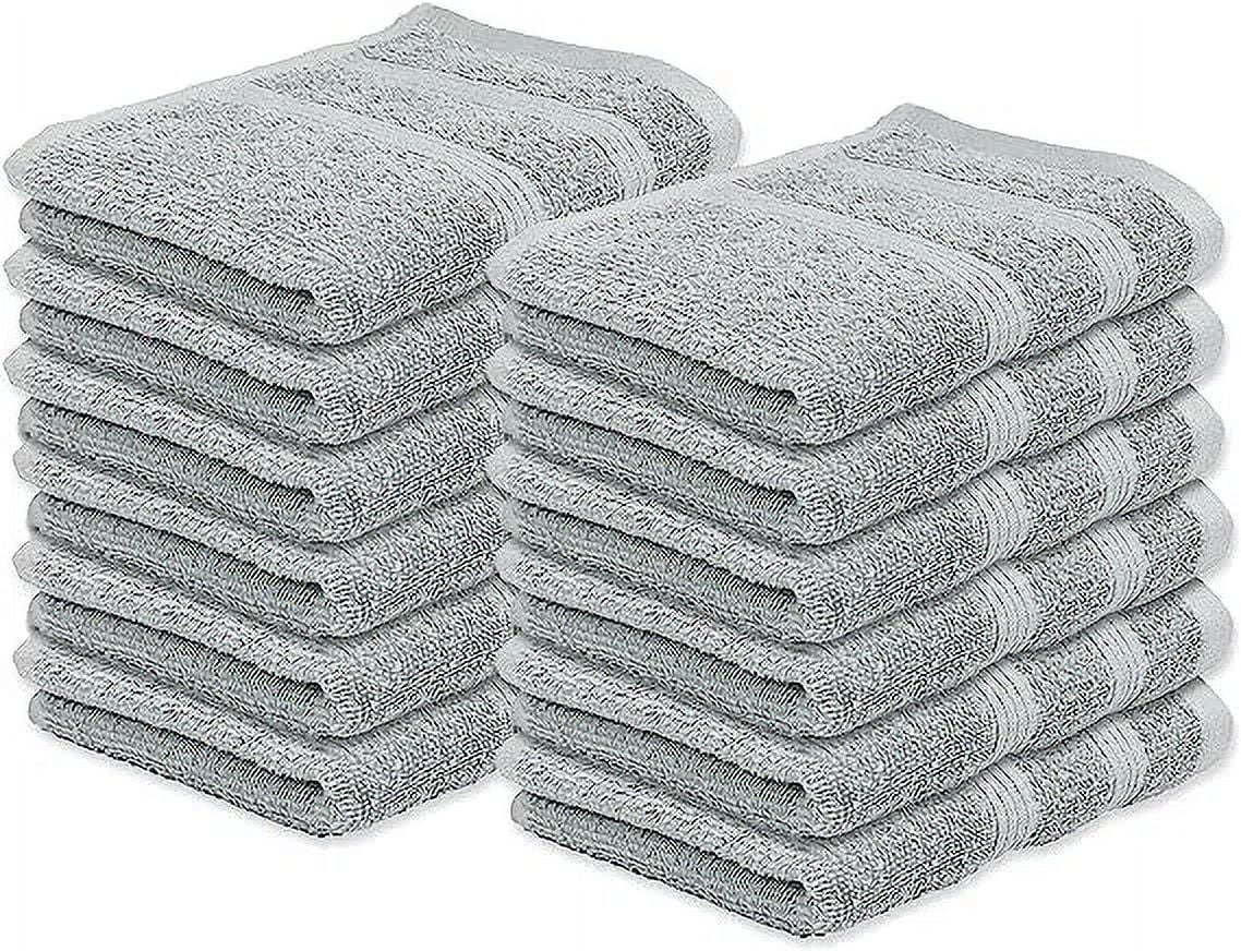 Kaufman - 12PK Premium Cotton Washcloth Set, Absorbent, Durable, Soft ...
