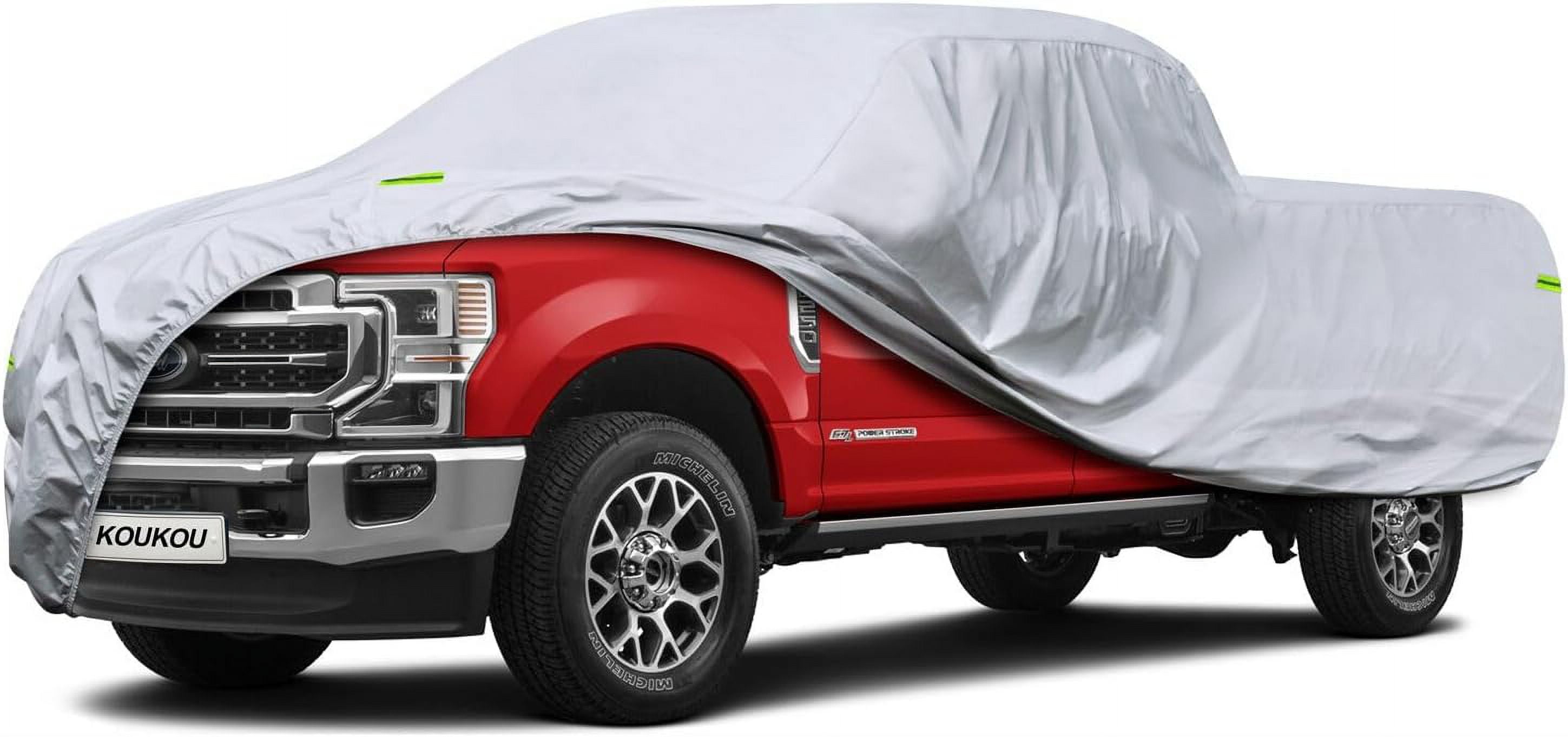 Kaugung Truck Cover Waterproof All Weather, 6 Layers Full Pickup Cover ...