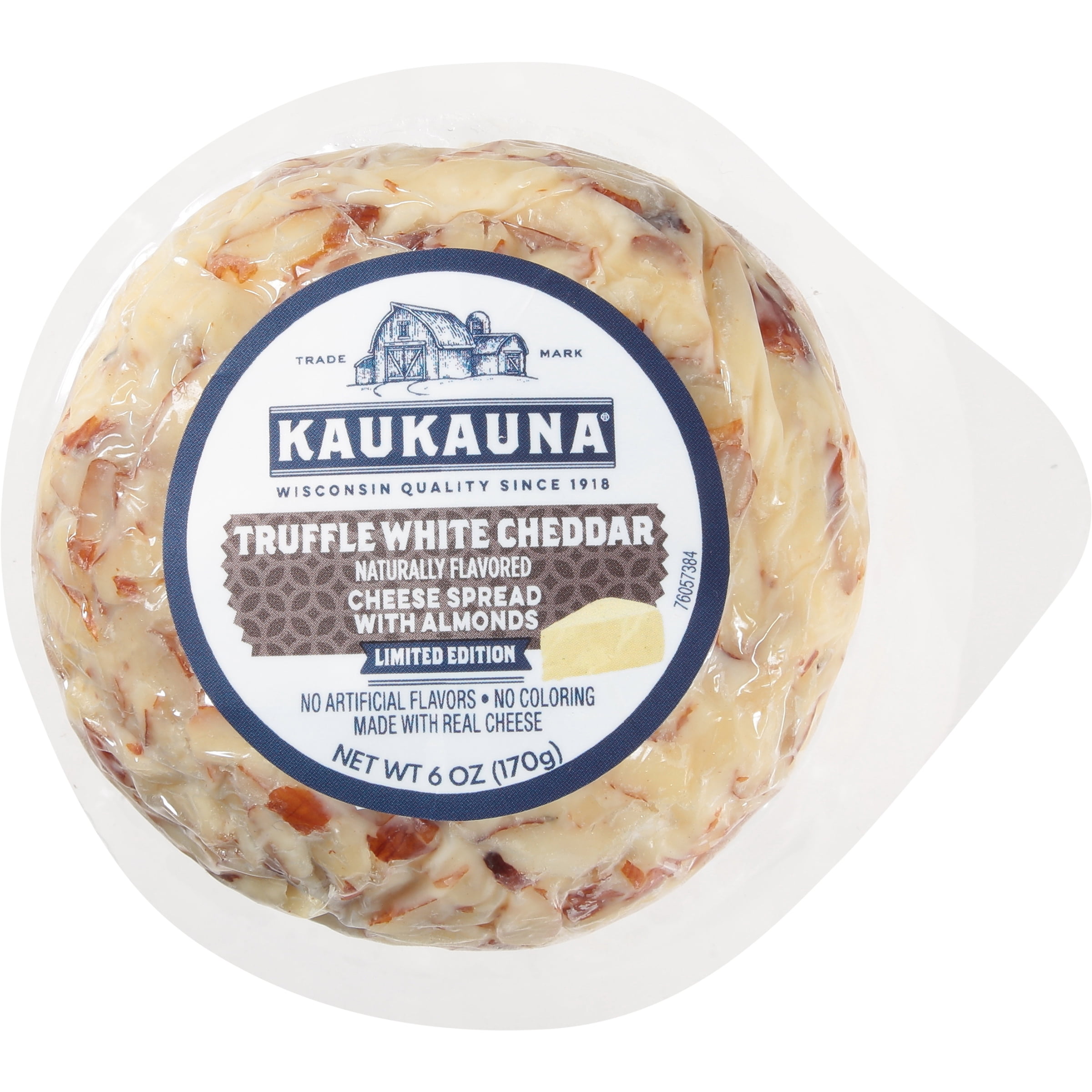 Kaukauna Truffle White Cheddar Cheese Ball Spread, 6 oz, Plastic Vacuum ...