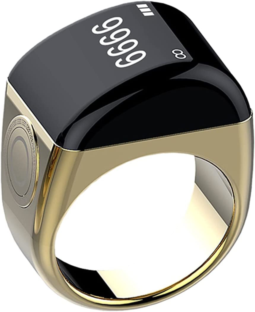 Kaulbiat Qibla Ring Tasbih Counter Prayer Reminder - Smart OLED Display ...