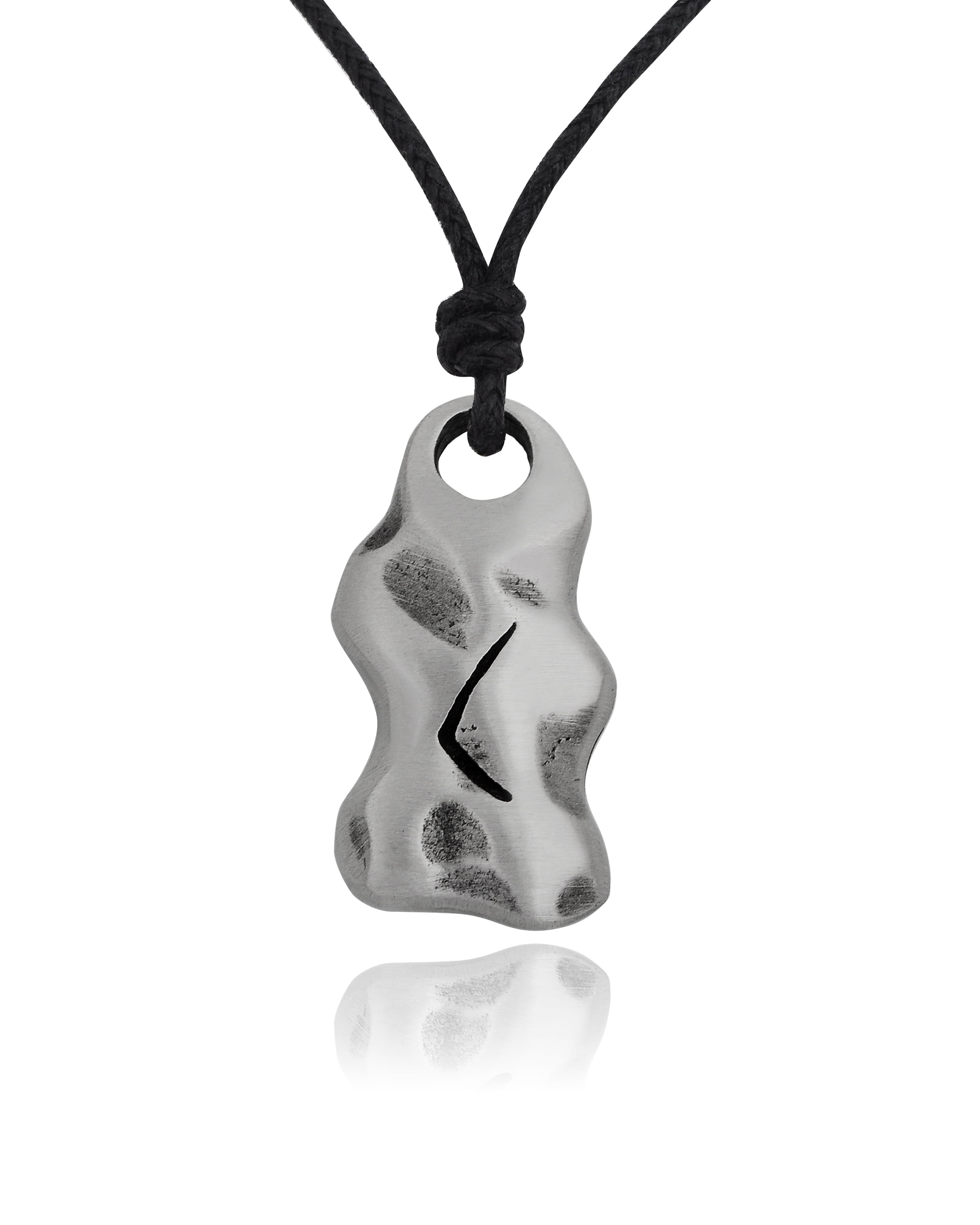 Kaunaz Fire Symbol Meaning Viking Runes Silver Pewter Charm Necklace ...