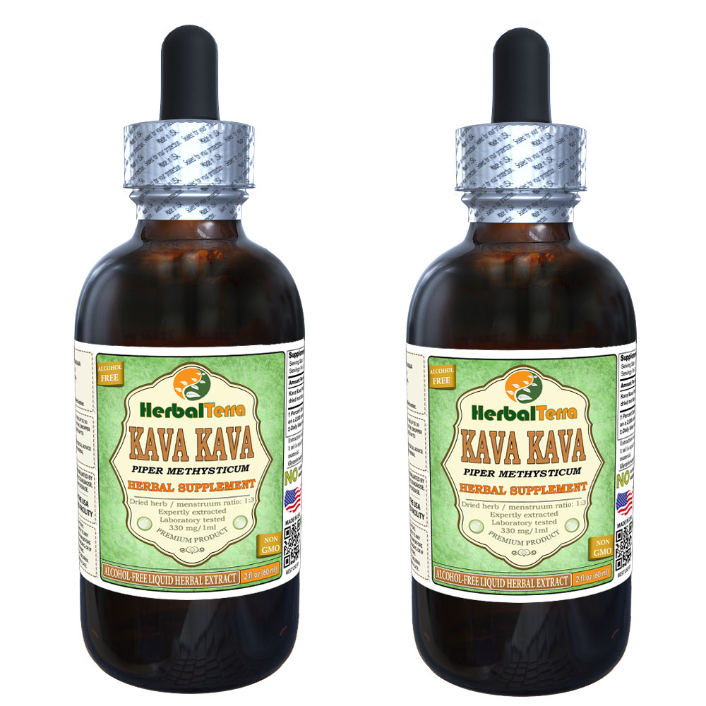 Kava Kava (Piper Methysticum) Glycerite, Dried Root Alcohol-FREE Liquid ...