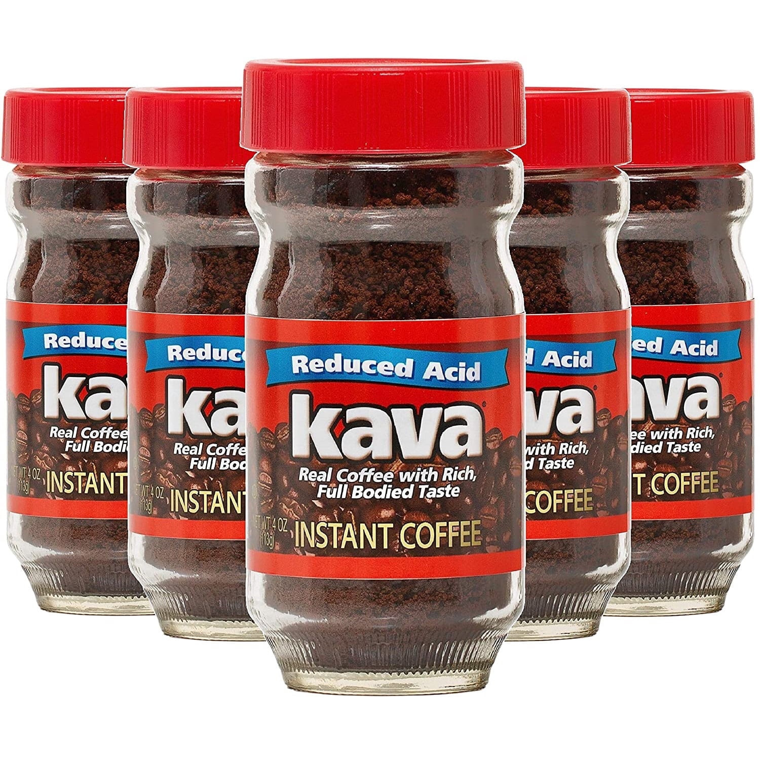 Kava Reduced Acid Instant Coffee, 4 Oz Jars (Pack of 6) - Walmart.com