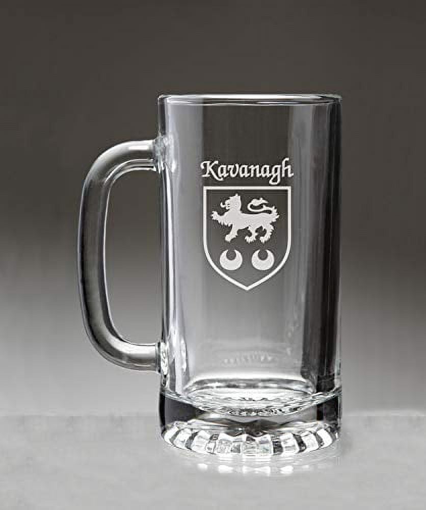 Kavanagh Irish Coat of Arms Glass Beer Mug (Sand Etched) - Walmart.com