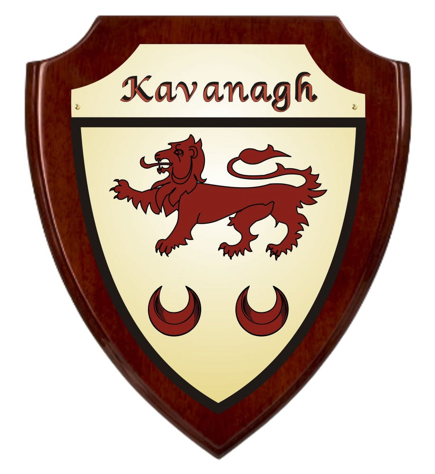 Kavanagh Irish Coat of Arms Shield Plaque - Rosewood Finish - Walmart.com