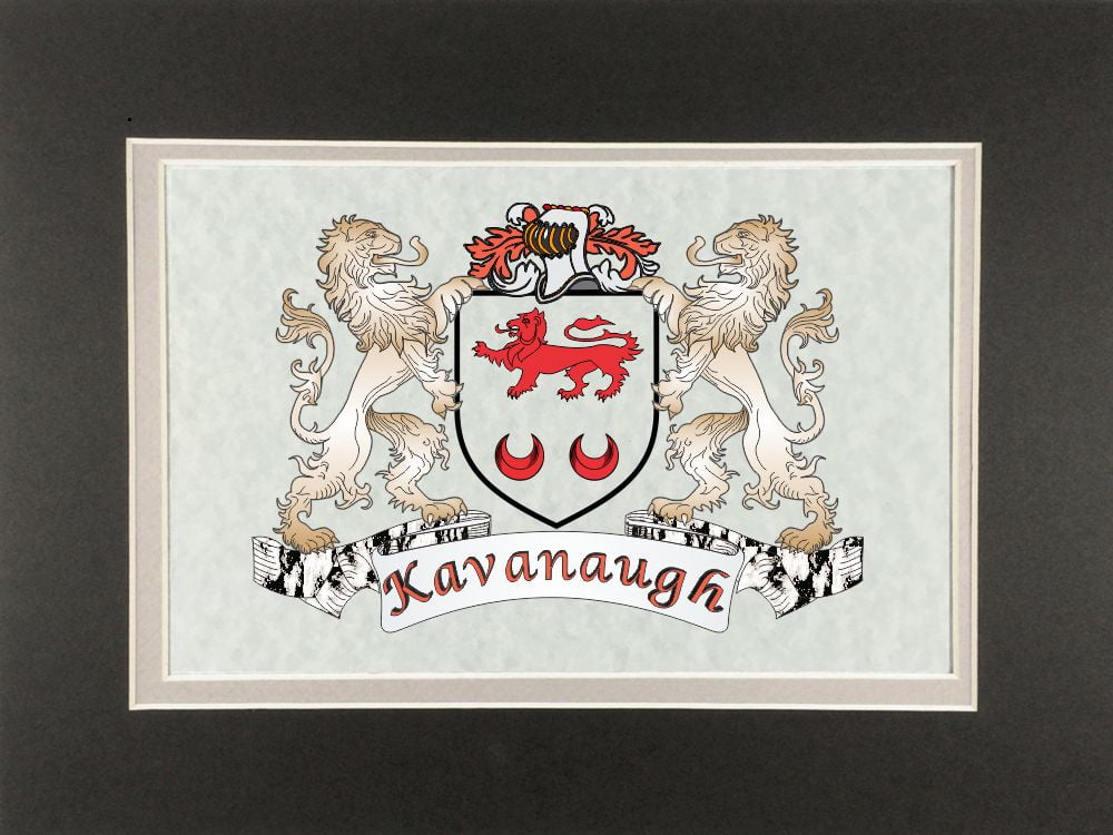Kavanaugh Irish Coat of Arms Print - Frameable 9" x 12" - Walmart.com