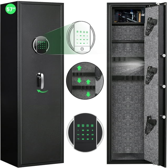 Kavey 5-6 Long Gun Safe, Quick Access Digital Gun Safe, Gun Storage ...