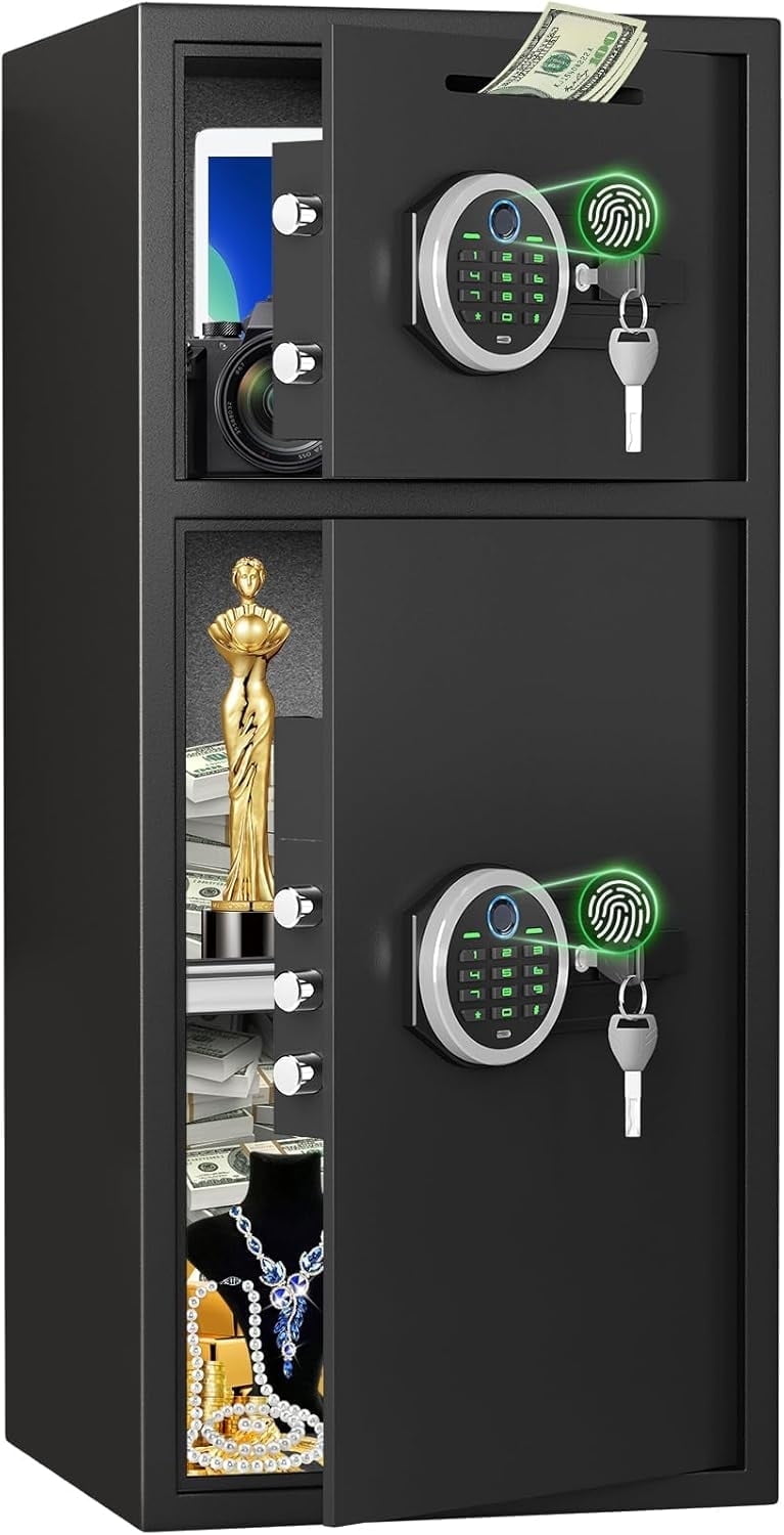 Kavey 7.0 Cub Waterproof Fireproof Large Safe Box with Depository Drop ...