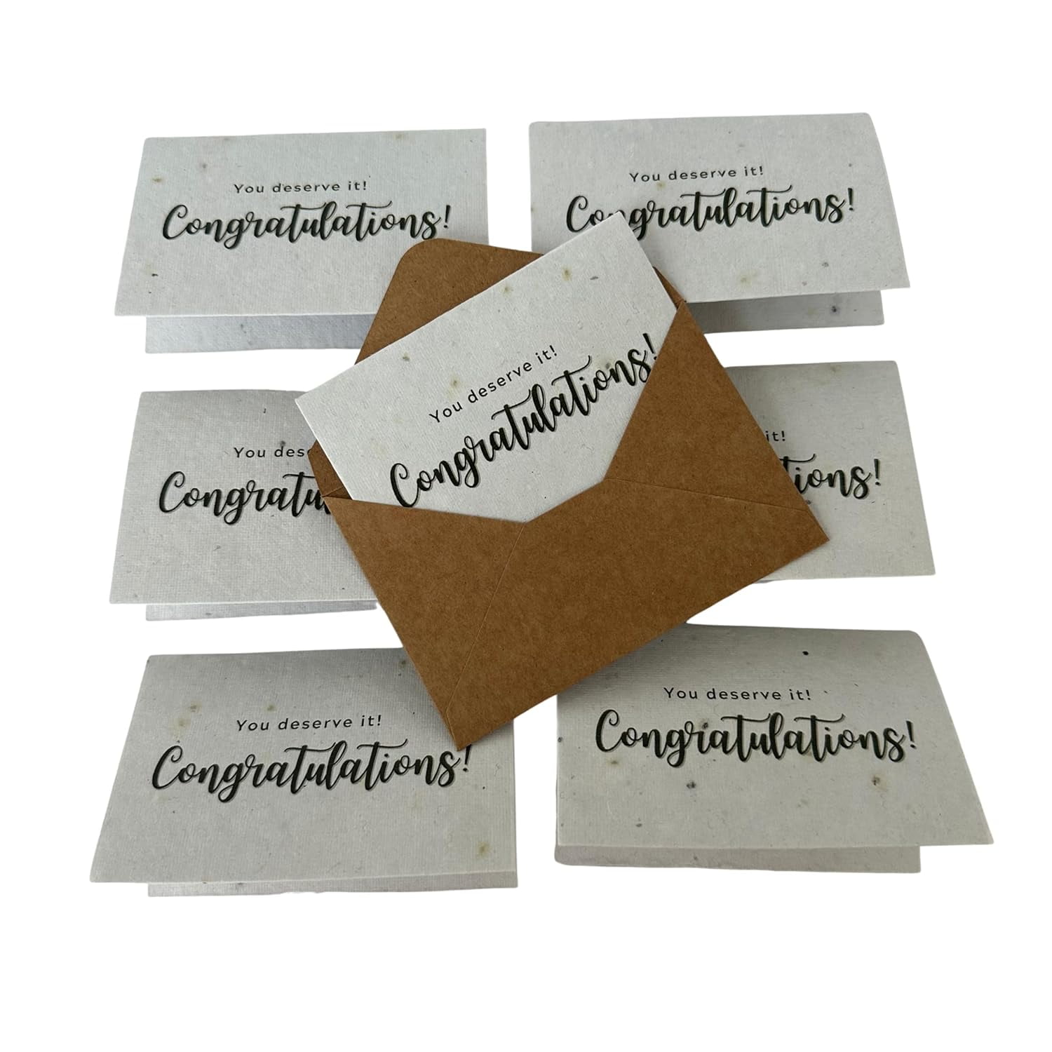Kavi Seed Paper Congratulations Cards with Envelopes Set of 12 ...