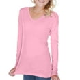 Kavio! Big Girls 7-16 Sheer Jersey V Neck Long Sleeve Baby Pink M ...