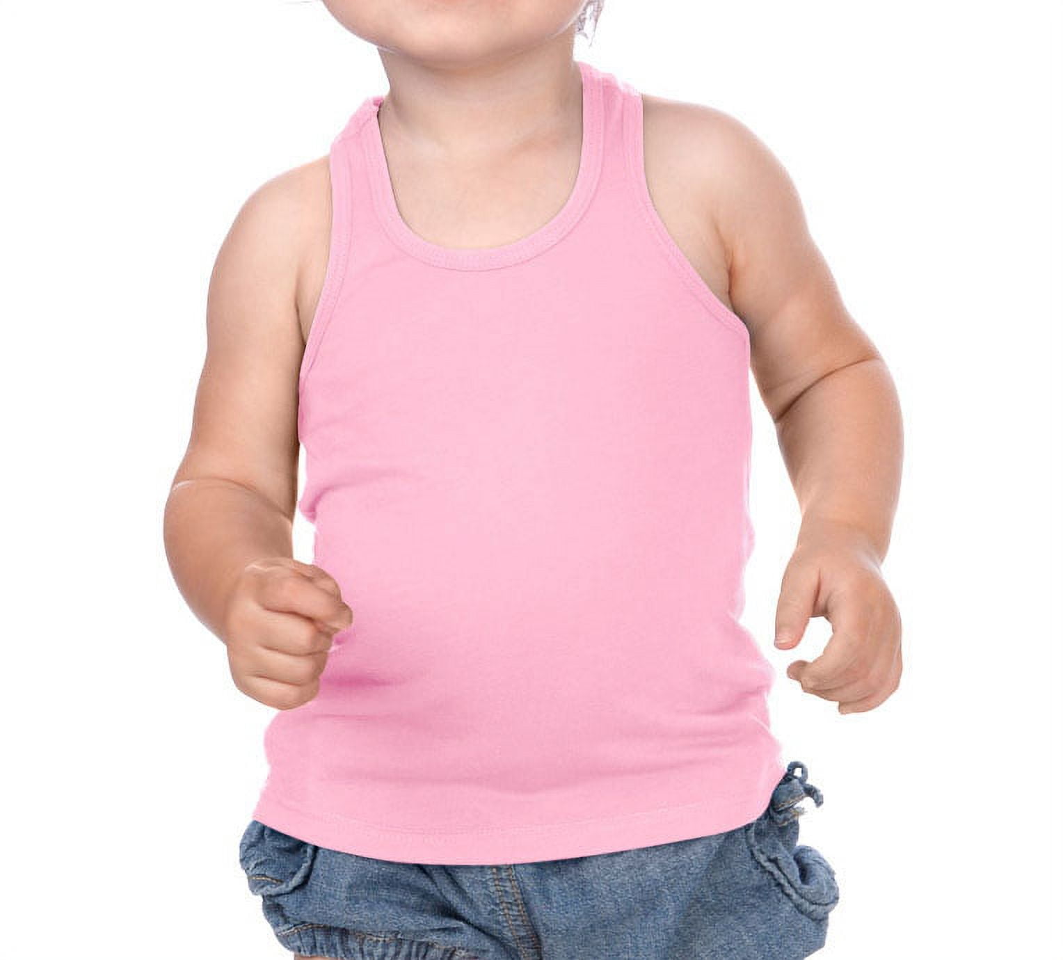 Kavio IJP0540 Infants Sheer Jersey Racer Back Tank-Baby Pink-6M ...