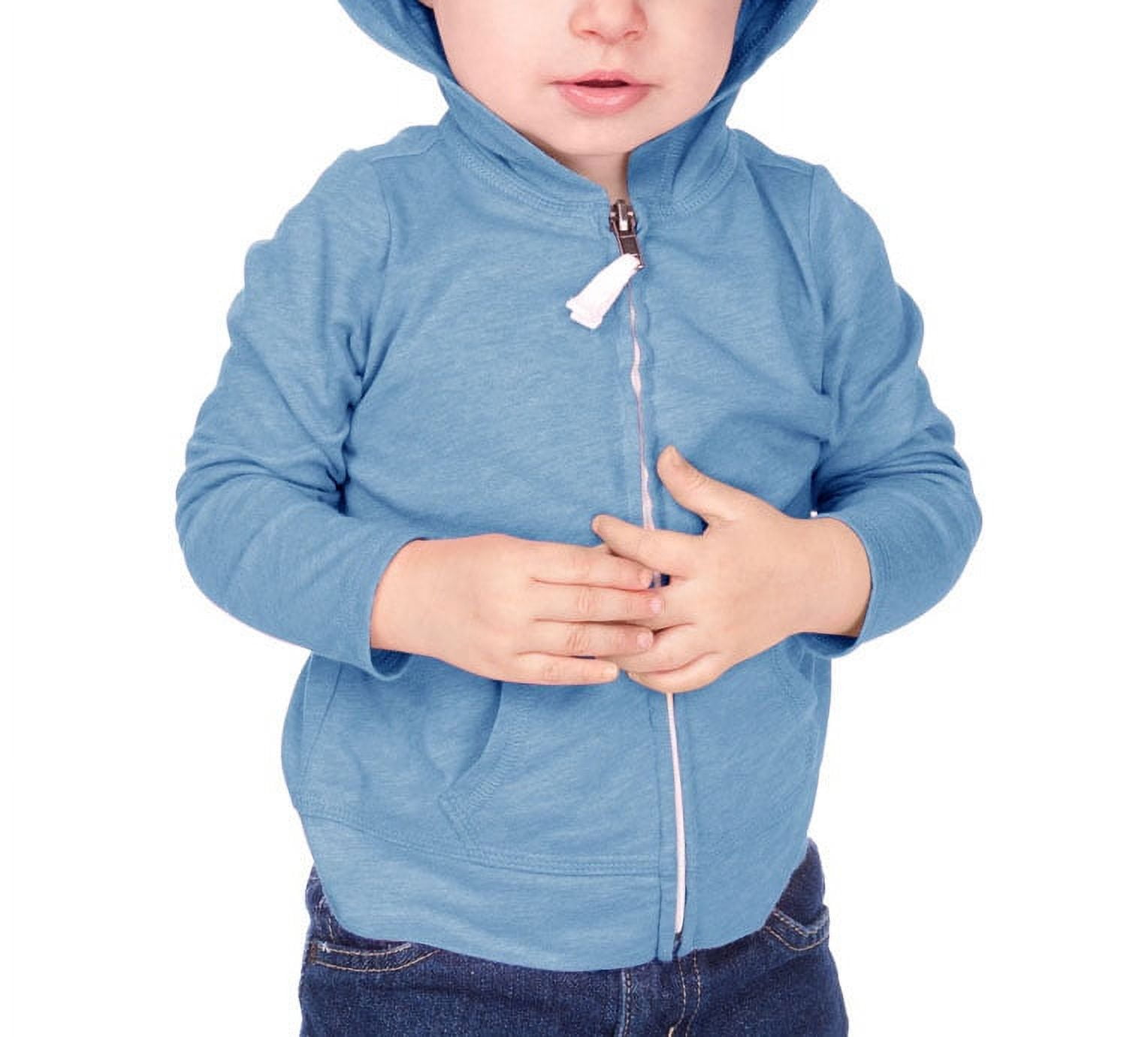 Kavio! Unisex Infants Jersey Long Sleeve Zip Up Hoodie Azure 24M ...